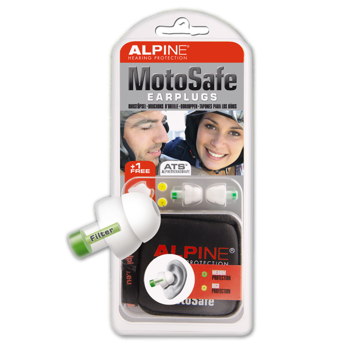 Alpine MotoSafe -moottoripyöräilijän kuulonsuojaimet - Audienta